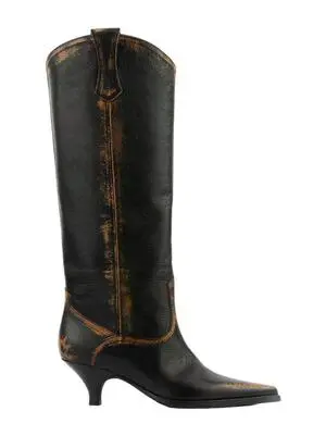 Elena Iachi Pointed-toe Breeze Boots - Black