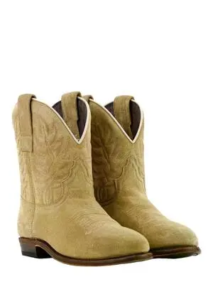 PAUL WARMER Kansas Leather Cowboy Boots - Neutrals