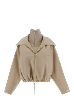 Sportmax Sportmax Women Wool Bomber Jacket With Removable Bib Multicolor