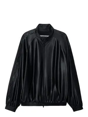 Alexander Wang Emboss Logo Panel Track Jacket - Black