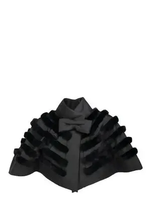 GIORGIO ARMANI Bow-detail Cape Coat