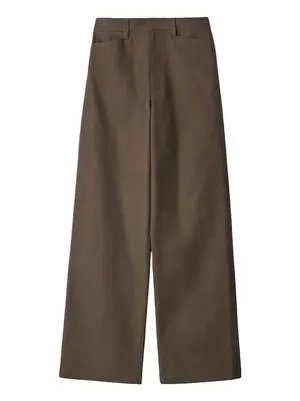 LEMAIRE Straight Pants In Heavy Cotton Twill - Brown