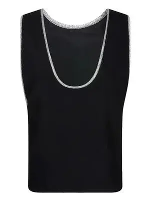 Sportmax Crystal-embellished Scoop-back Top - Black