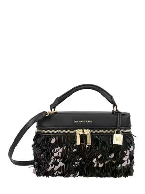Michael Kors Jana Extra-small Paillette Embellished Crossbody Bag - Black