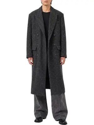 ANIPS Double-breasted Merino-wool Coat - Grey