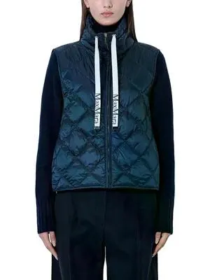 Max Mara Diamond-quilted Gilet Blue