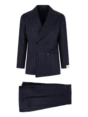 CARUSO Caruso Double-Breasted Pinstripe Suit