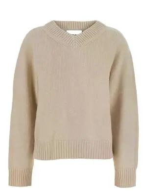 SOFT GOAT V-neck Ribbed Sweater