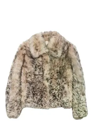 BRUNELLO CUCINELLI Fur-texture Zip-up Jacket