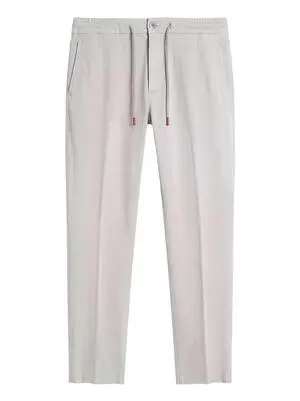 Kiton Drawstring Raw-cut Trousers - Grey