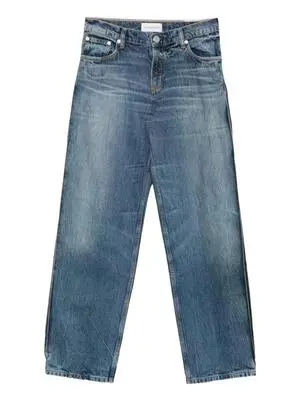 BRANDON MAXWELL Lana Bi-colour Wash Wide-leg Jeans
