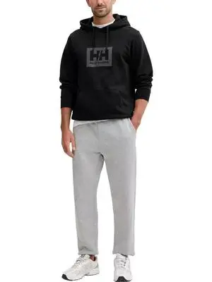 Helly Hansen Hh Box Logo-print Drawstring Hoodie - Black