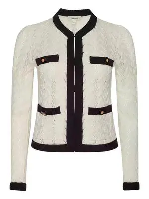 L'AGENCE Zephyra Pointelle Cardigan