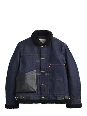 Sacai SACAI X LEVI'S GIACCA SHERPA Blu