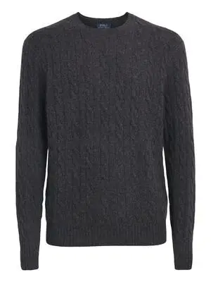 Polo Ralph Lauren Wool-cashmere Cable-knit Sweater - Grey