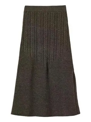 TWINSET Cable Knit Midi Skirt