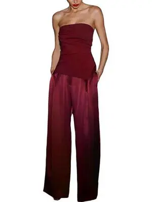 THE SEI Pleated Silk Trousers