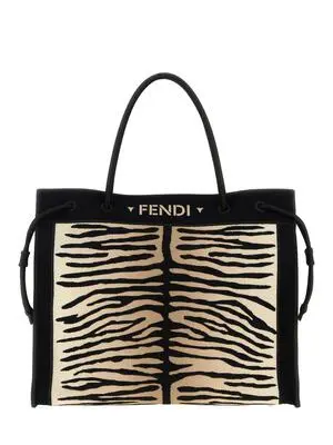 Fendi Fendi Women Embroidered Fabric Magic Shopping Bag Multicolor