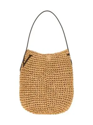 JW Anderson Jw Anderson Women Raffia Small Bulb Handbag Brown