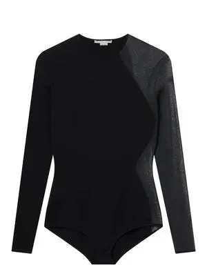 Stella McCartney Miracle Long-sleeve Compact-knit Bodysuit - Black