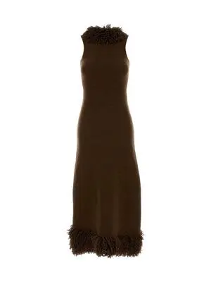 Loewe Wool Blend Dress - Brown