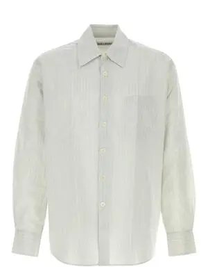 Our Legacy Embroidered Cotton Blend Oversize Shirt - Multicolor