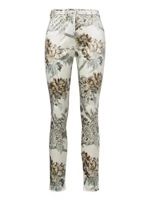 Acne Studios Floral Jersey Skinny Pants - Multicoloured