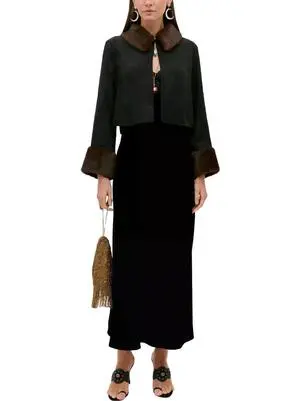 Rixo Lysandra Lace-trim Maxi Dress - Black