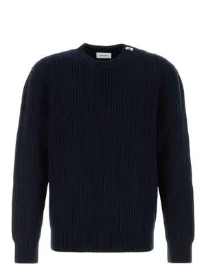FERRAGAMO Midnight Wool Blend Sweater - Blue