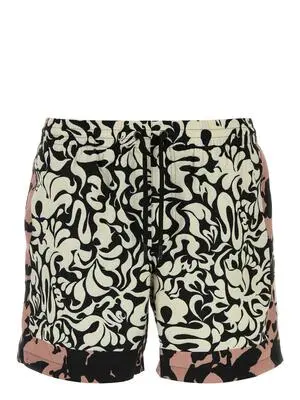 Dries Van Noten Dries Van Noten Men Printed Nylon Phibbs Swimming Shorts Multicolor