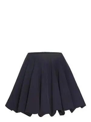 TWP Julia Pleated Cotton Poplin Miniskirt - Midnight