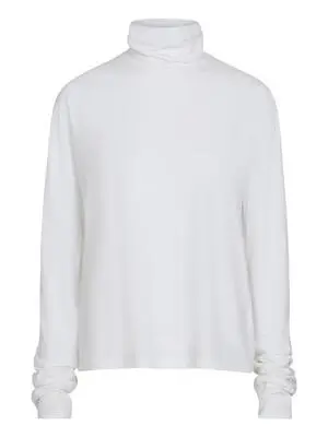TWP Abby Cotton Turtleneck Top - White