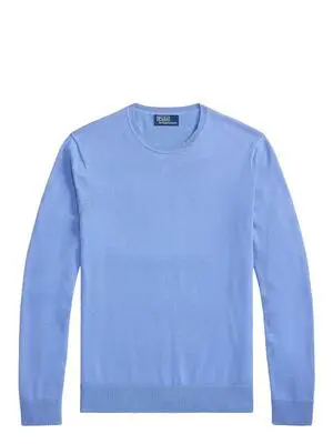Polo Ralph Lauren Cotton Knit Sweater Fall Blue