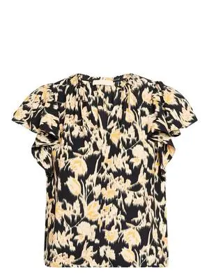 Ulla Johnson Lilo Flutter-sleeve Blouse - Multi