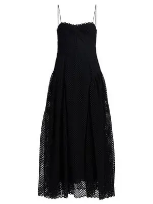 Ulla Johnson Isotta Cotton Mesh Maxi Dress - Noir