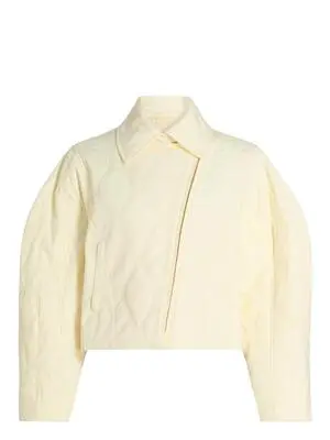 Ulla Johnson Leonie Quilted Suede Jacket Butter