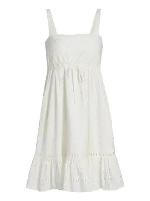 Ulla Johnson Nerelle Eyelet Cotton Minidress - Pristine