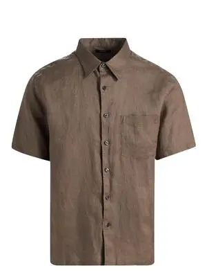 Theory Irving Relaxed-fit Linen Pocket Shirt - Morel