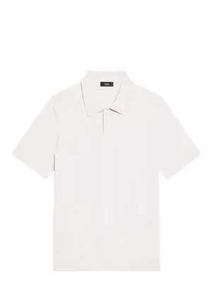 Theory Soris Knit Polo Shirt - Silver Cloud