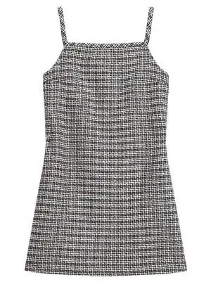 Theory Plaid Mini Shift Dress - Shale Multi