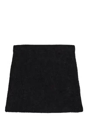 Helmut Lang Fitted Eyelash Miniskirt - Black