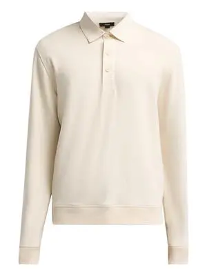 Vince French Terry Travel Polo Shirt - Bone