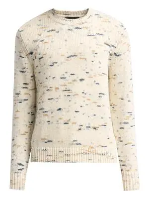 Vince Super Space-dye Merino Wool Crewneck Sweater - Bone