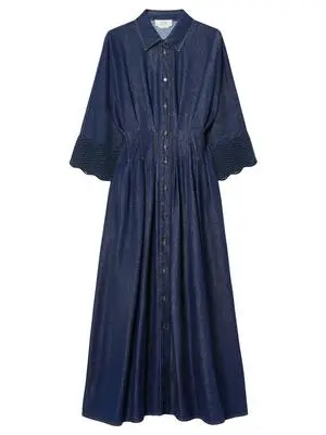 MARINA RINALDI Denim Shirt Dress