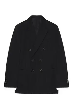 Givenchy Double-breasted Slim Fit Jacket In Wool - Black