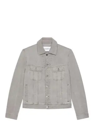 Givenchy Jacket In Denim With Crease Effect - Cloud Grey