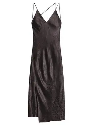 HELMUT LANG Crinkled-effect Midi Slipdress