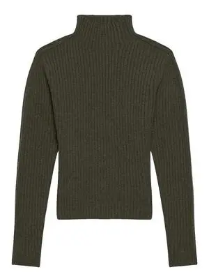 Helmut Lang Rib-knit Wool Sweater - Thyme