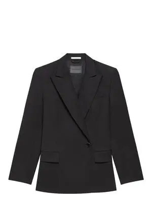 Helmut Lang Wool Gabardine Relaxed-fit Blazer - Black