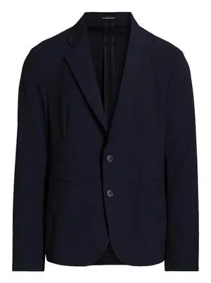 Emporio Armani Soft Seersucker Blazer - Navy